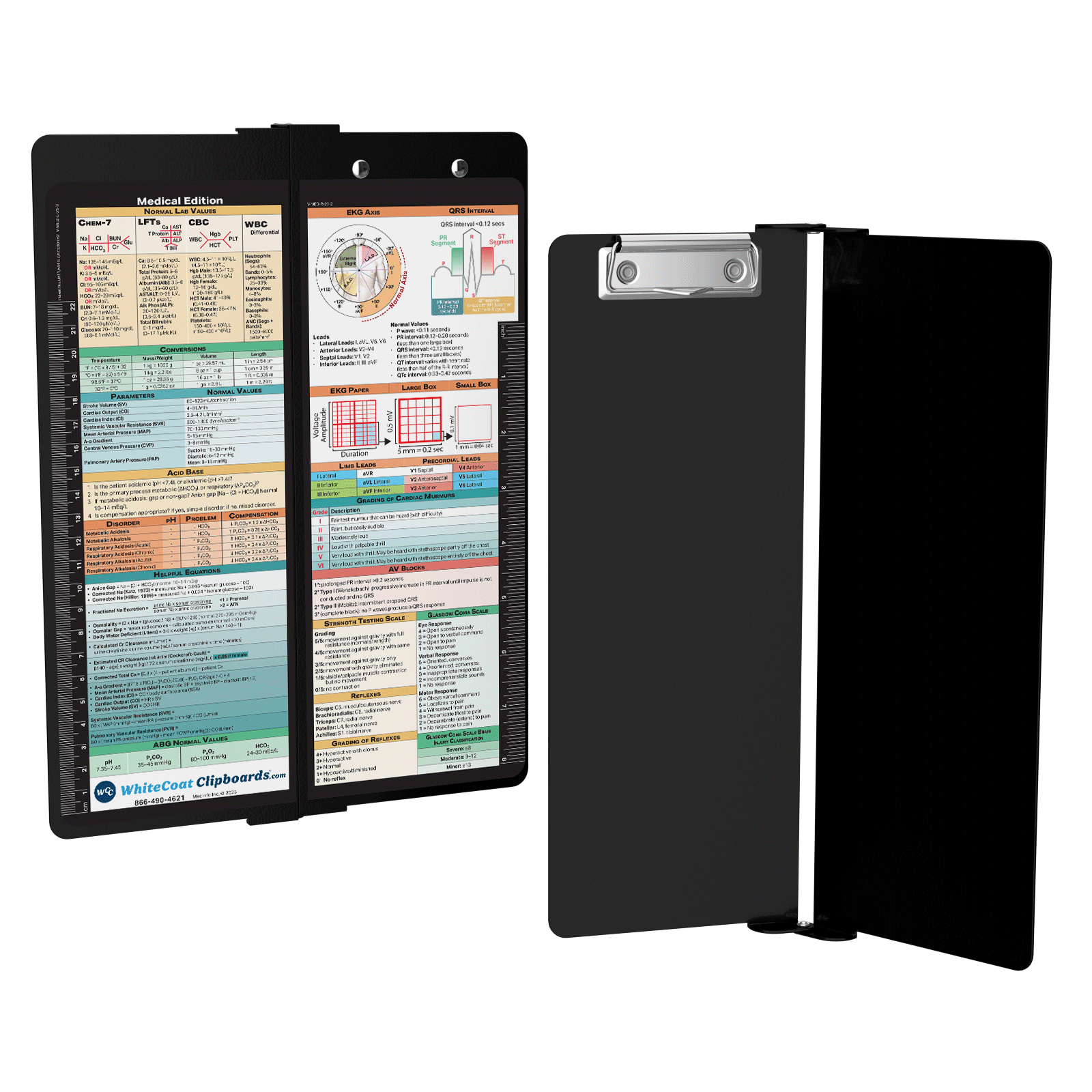 WhiteCoat Clipboard® Vertical - Black Medical Edition
